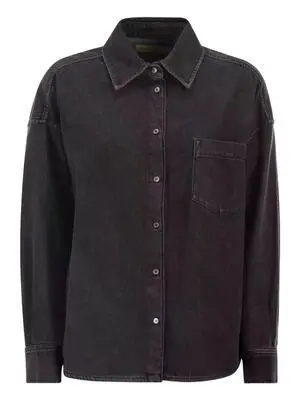 Max Mara Oversized Pocket Denim Shirt - Black