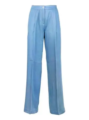 CRUNA Pleated Wide Leg Trousers - Blue