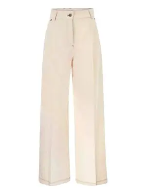 Max Mara Wide-leg Five-pocket Trousers - Neutrals