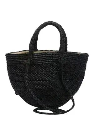 IBELIV Raffia Tote Bag - Black