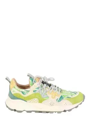 FLOWER Floral Print Low-top Sneakers - Green