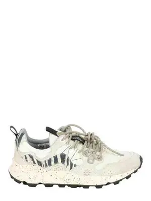 FLOWER MOUNTAIN Yamano 3 Animal-Print Sneakers White