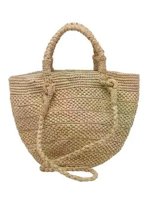 IBELIV Raffia Tote Bag - Black