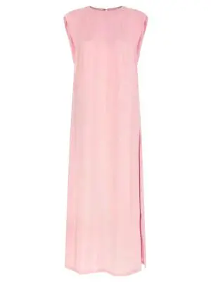 NUDE Round-neck Sleeveless Maxi Dress - Pink