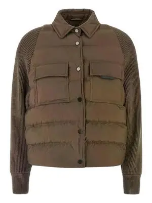 BRUNELLO CUCINELLI Ribbed-Sleeve Quilted Jacket