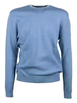 Peuterey Ribbed Trim Crew-neck Sweater - Blue