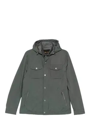 MOORER Hooded Pocket Jacket - Green