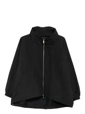 MOORER Funnel-neck Zip Jacket - Black