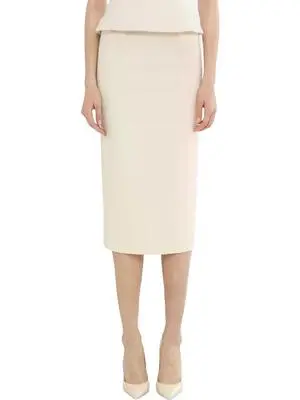 NISSA High-waisted Pencil Midi Skirt - Neutrals