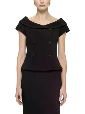NISSA Off-Shoulder Fitted Blouse