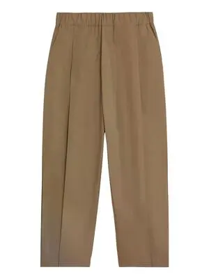 A PAPER KID Poplin Trousers - Brown