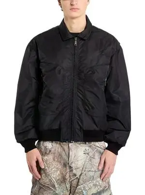 BRAIN DEAD Embroidered Flight Jacket - Black