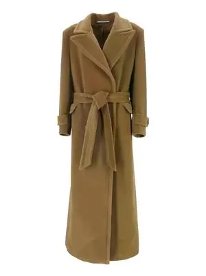 Tagliatore Belted Overcoat - Brown