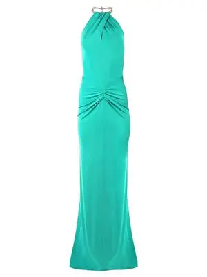 Carolina Herrera Halterneck Draped Gown - Green
