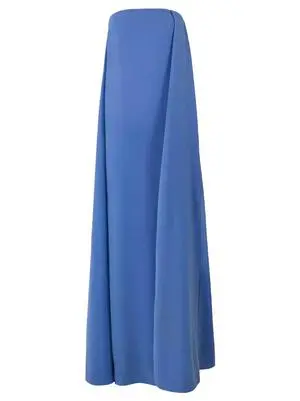Carolina Herrera Strapless Draped Gown - Blue