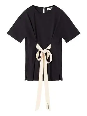 LANVIN Tie-detail Top - Black