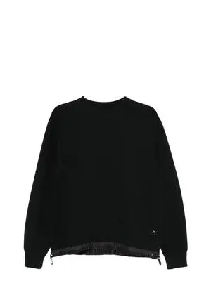 Sacai Drawstring Hem Sweatshirt - Black