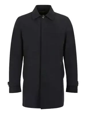 MOORER Buttoned Porto-os Coat - Blue