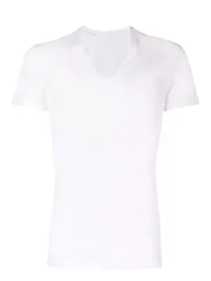La Perla Plain V-neck T-shirt - White