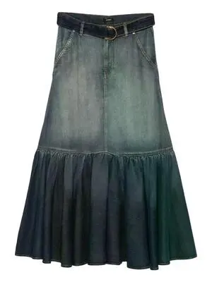 Pinko Denim Maxi Skirt - Blue
