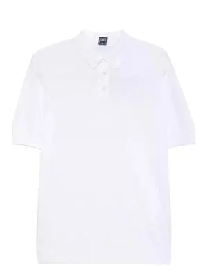 Fedeli Button-fastening Polo Shirt - White