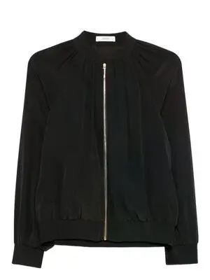 JOSEPH Zip Bomber Jacket - Black