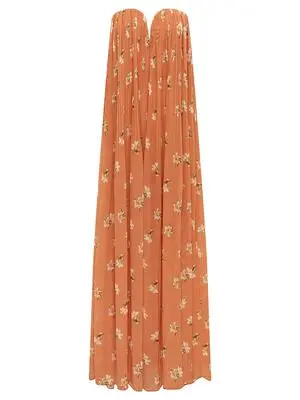 LEO LIN Dahlia Pleated Gown - Orange