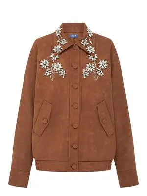 LEO LIN Astrid Embellished Jacket - Brown