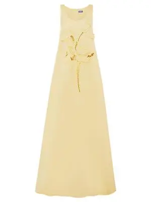 LEO LIN Charlene Applique Gown - Yellow
