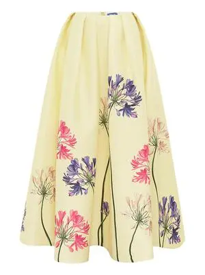 LEO LIN Victoria Puff Maxi Skirt - Yellow