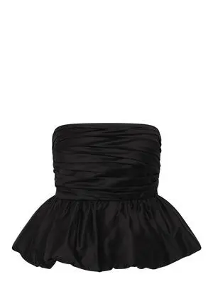 ROAME Strapless Peplum Top - Black