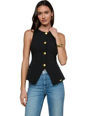 L'Agence Tessa Sleeveless Vest - Black