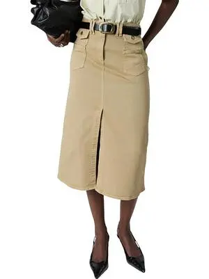 Gerard Darel Emma Midi Skirt - Sand