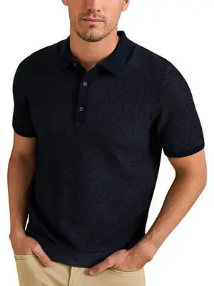 RHONE Mercer Knit Polo Shirt True Navy