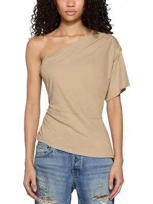 EB DENIM Linnea One Shoulder Top - Sand