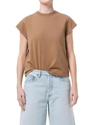 AGOLDE Bryce Cap Sleeve Tee - Hamoa