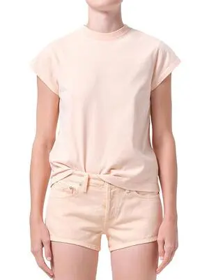 AGOLDE Bryce Cap Sleeve Tee - Sun Filter