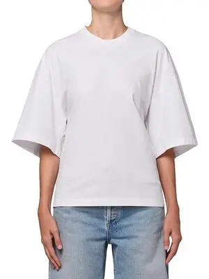 AGOLDE Ellery Cinched Back Tee - White