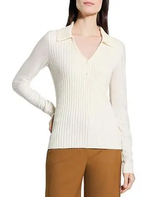 Theory Merino Wool Ribbed Sweater - New Ivory