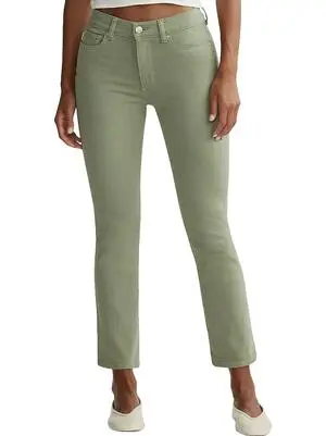 DL1961 Mara Mid-rise Straight Ankle Jeans - Supergreen