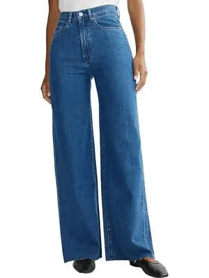 DL1961 Hepburn High Rise Wide Leg Jeans - North Beach