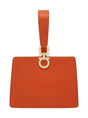 FERRAGAMO Mini Leather Clutch - Light Sienna