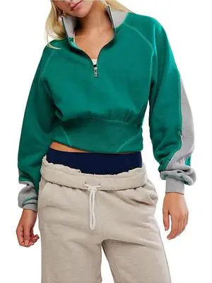 Free People Pullover Sweatshirt - Green Glow