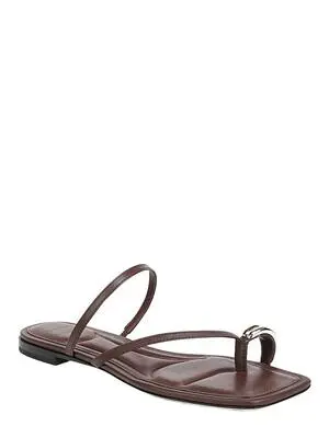 Vince Polli Toe Ring Sandals Molten Brown
