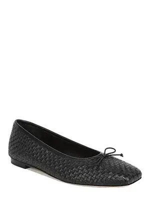 Vince Darla Woven Flats Black