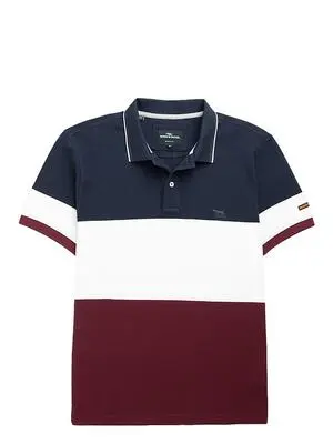 Rodd & Gunn Homebay Color Blocked Sports Fit Polo - Oxblood