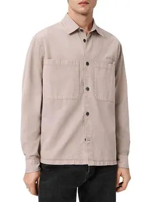 ALLSAINTS Rohdi Long Sleeve Overshirt - Dusk White