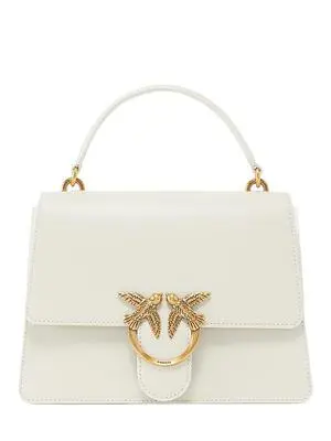 Pinko Love One Classic Top Handle Bag - White+white-antique Gold