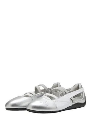 PUMA Speedcat Metallic Ballet Flats - Silver/white