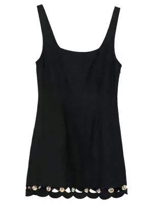 Simkhai Scallop-trim Mini Dress - Black
